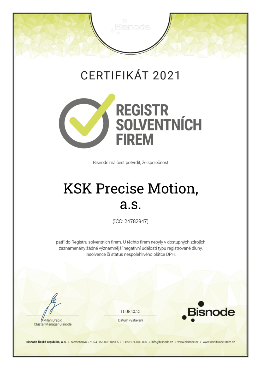 We are a stable and reliable business partner. | KSK Precise Motion